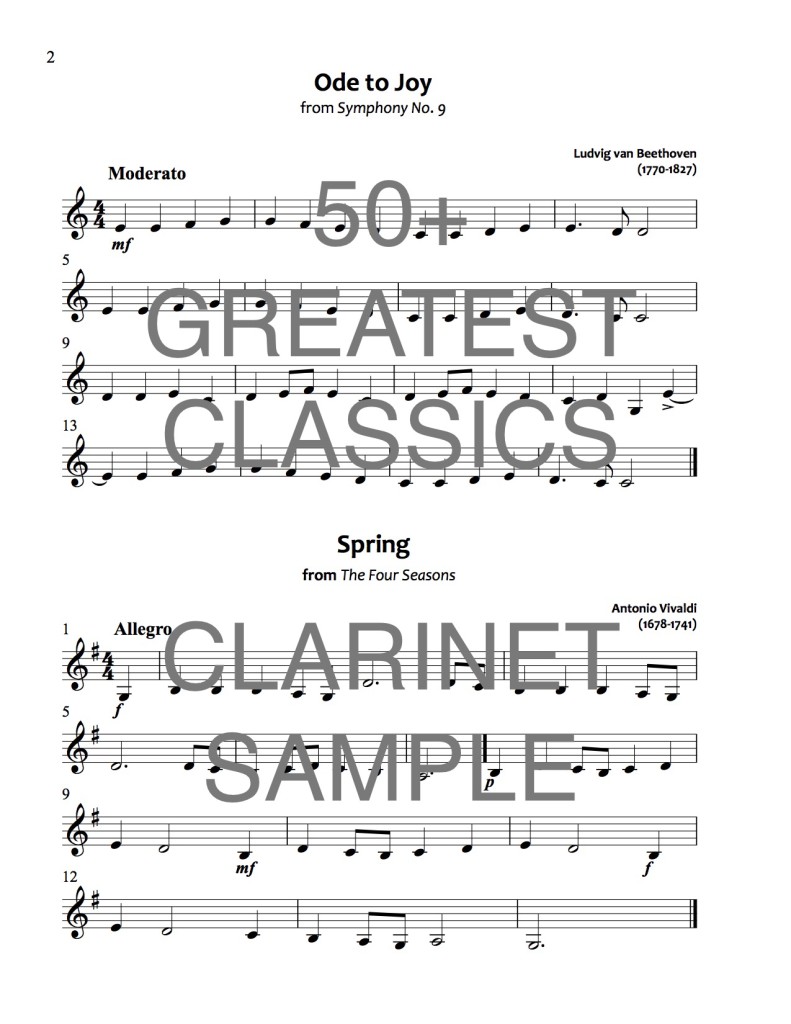 50+ Greatest Classics for Clarinet – Wild Music Publications