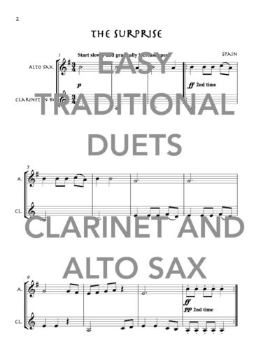 Easy Traditional Duets for Clarinet and Alto Saxophone – Wild Music ...