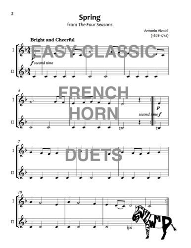 Easy Classic French Horn Duets – Wild Music Publications