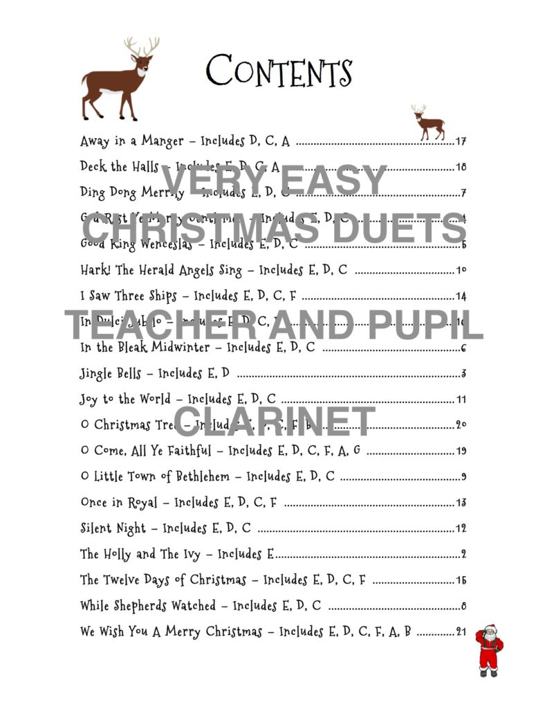 The Catchy Clarinet Book of Very Easy Christmas Duets for Teacher and ...