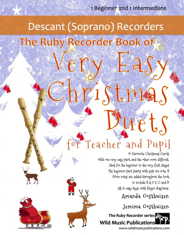 Recorder Christmas Tunes with Note Names - Wild Music Publications