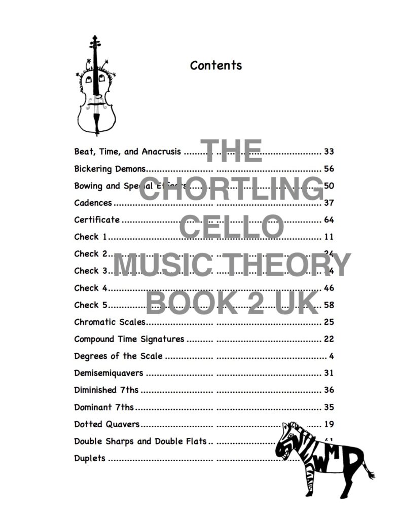 The Chortling Cello Music Theory Book 2 – Wild Music Publications