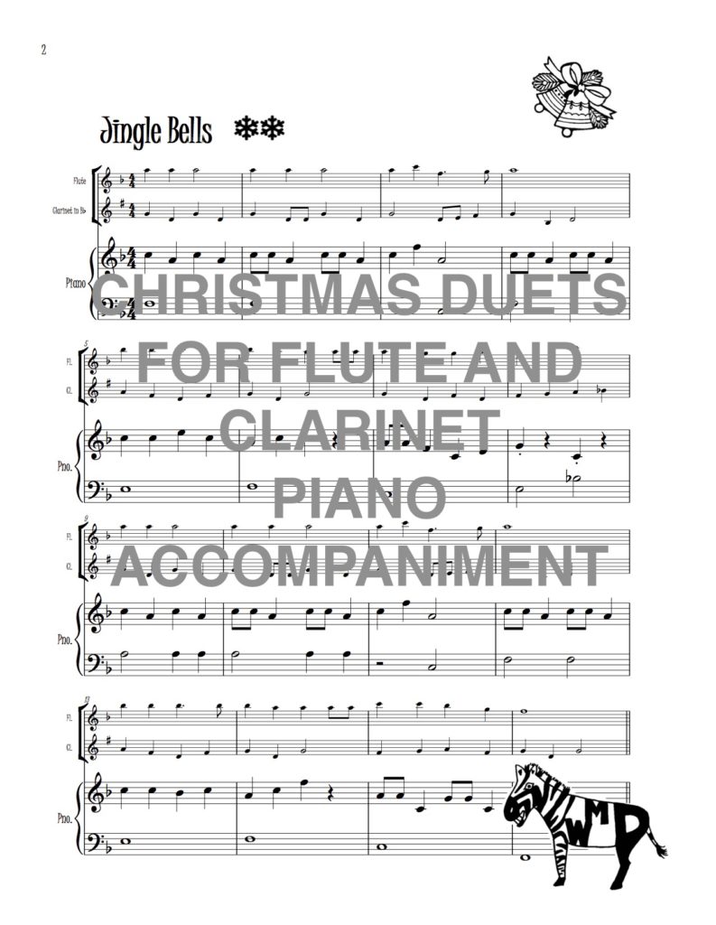 Christmas Duets for Flute and Clarinet Piano Accompaniment – Wild Music ...