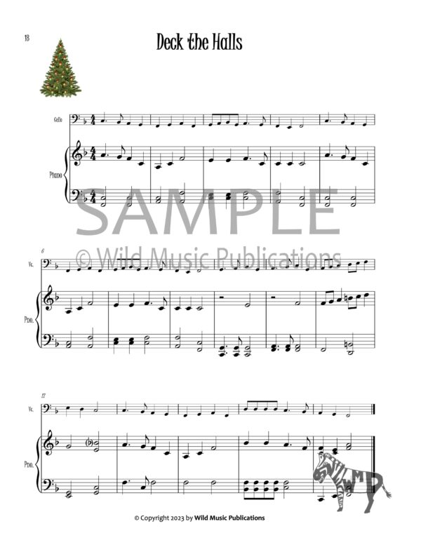 Christmas Carols for Cello and Easy Piano – Wild Music Publications