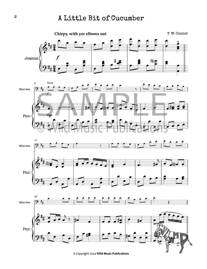 Have a Banana! Piano Accompaniment for Mini-Bassoon – Wild Music ...